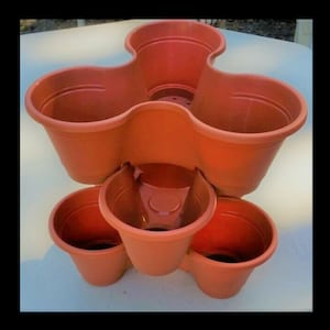 Set of 6 Tier Stackable Vertical Plastic Planter Mini Strawberry-herb ...