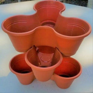 Set of 6 Tier Stackable Vertical Plastic Planter Mini Strawberry-herb ...