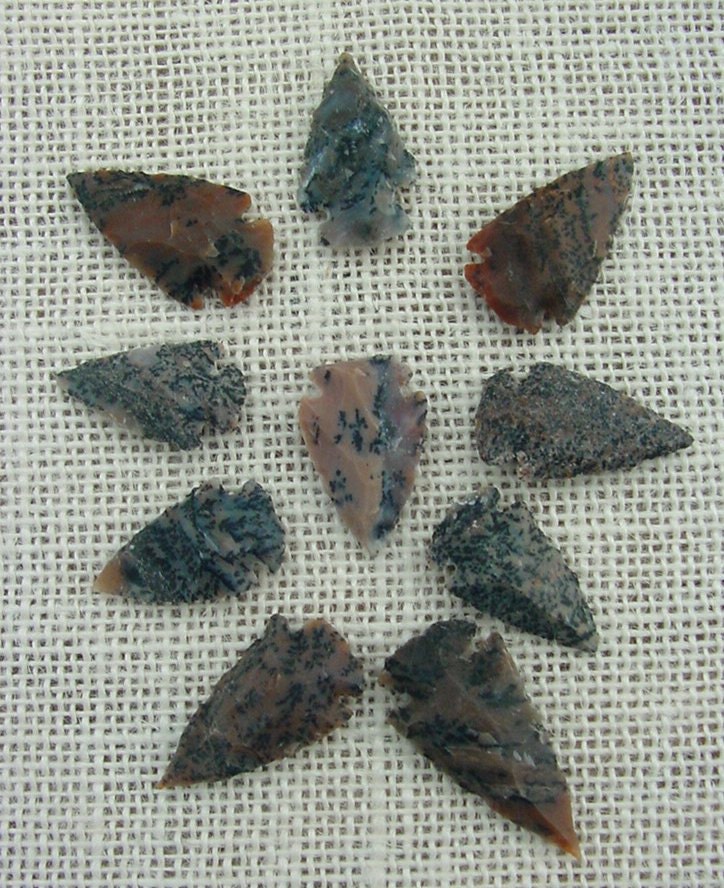 10 Specialty Arrowheads Replica 1" - 1 1/2" Inch Stone Jasper Hand ...