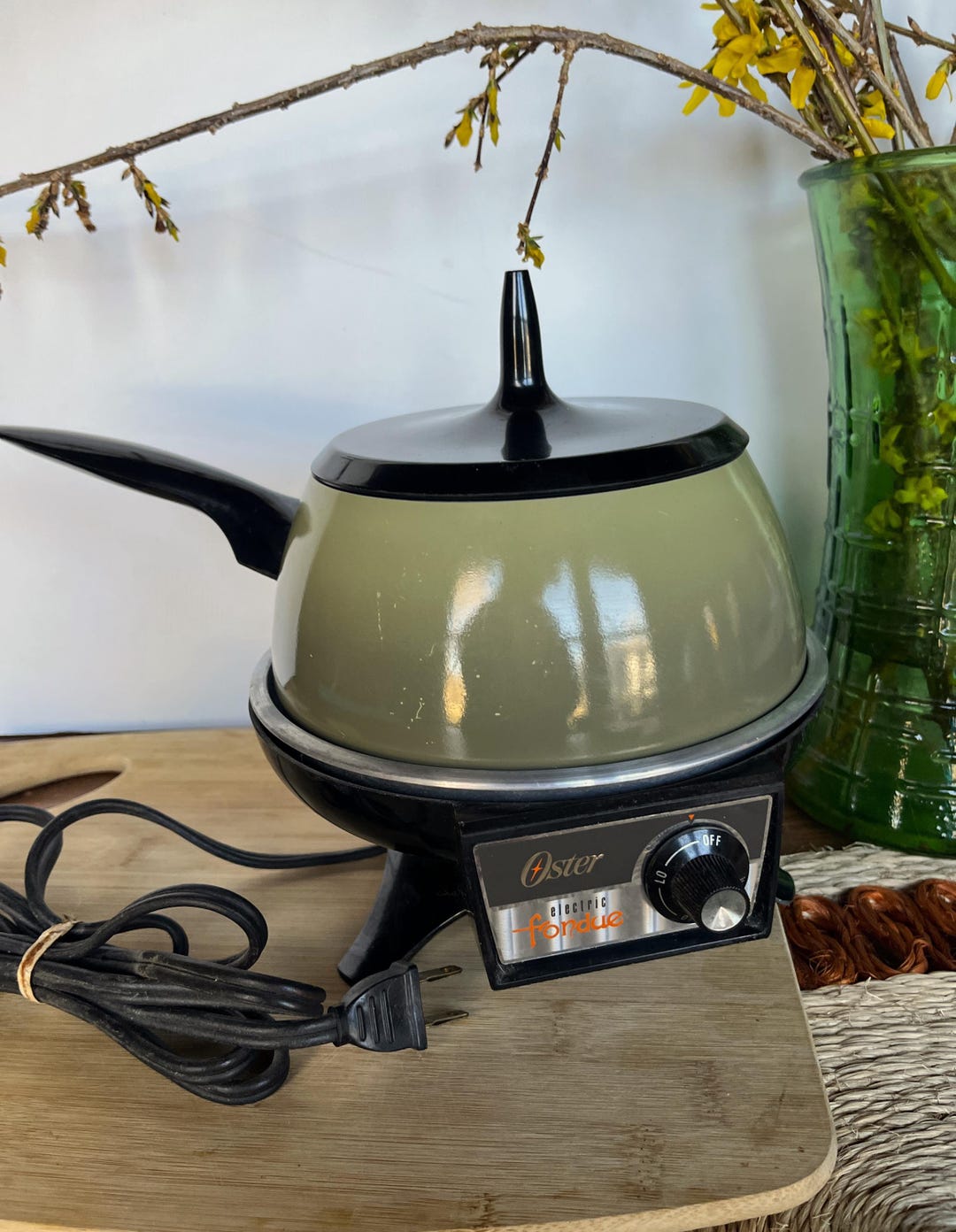 Vintage Fondue, Oster Electric Fondue Pot, Enamel Fondue Pot, Mid ...