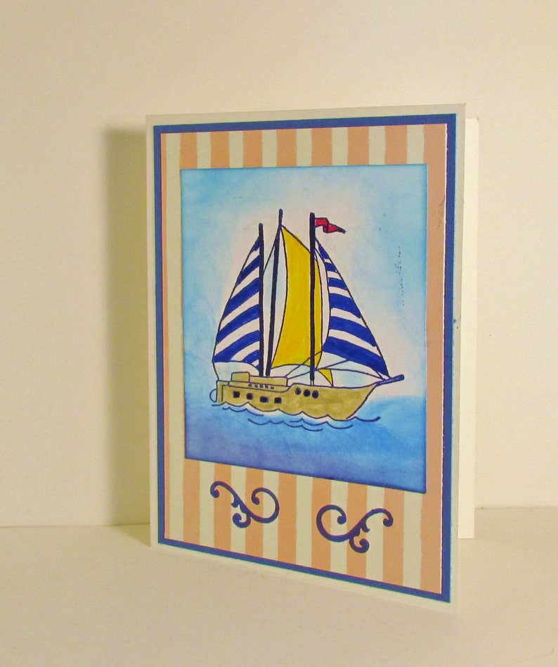 Nautical Father's Day Card, Birthday Card, All Occasion Card, Handmade ...