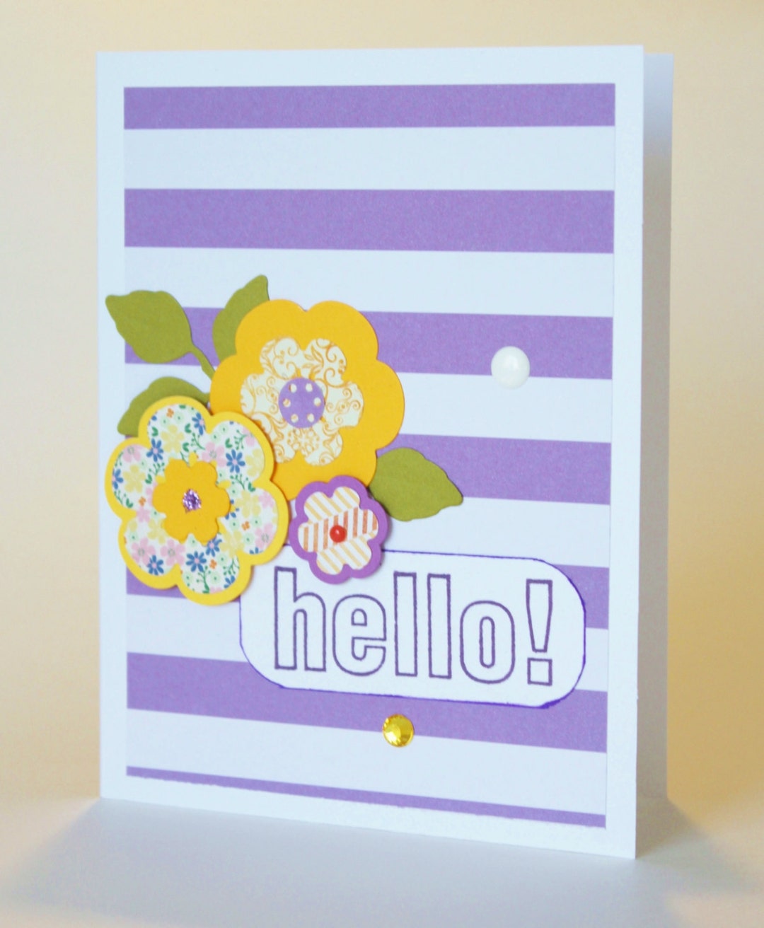Handmade, Stamped, Friendship Card, Hello Card, Encouragement Card ...