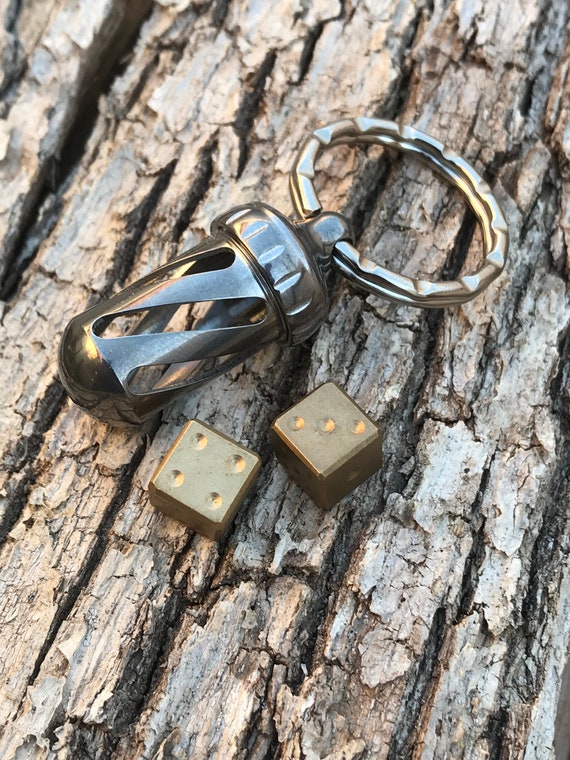 Lionsteel Acorn Keychain Solid Brass EDC Dice Set | Etsy
