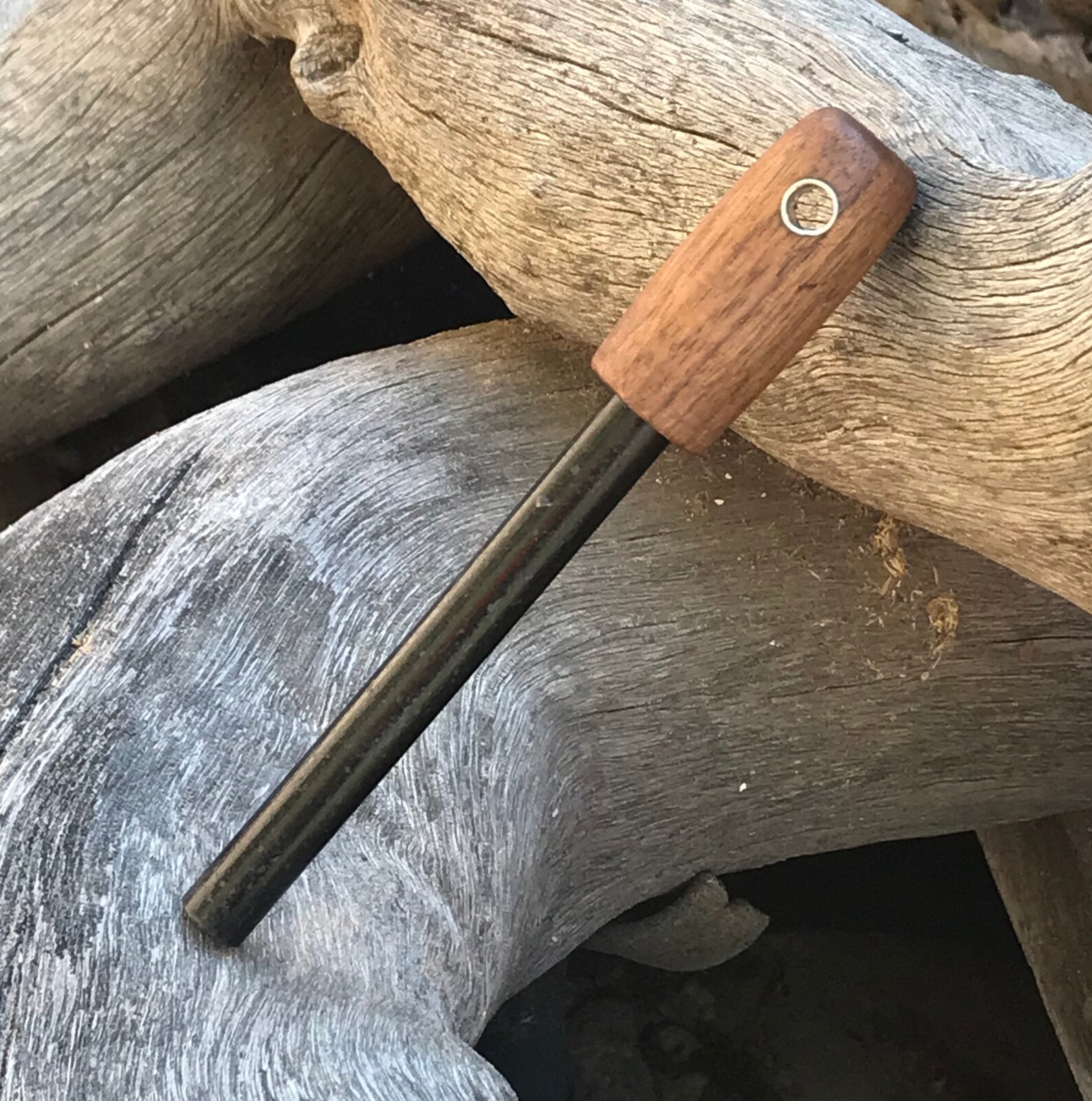 Handmade Solid Walnut Ferrocerium Rod with Round Handle and | Etsy