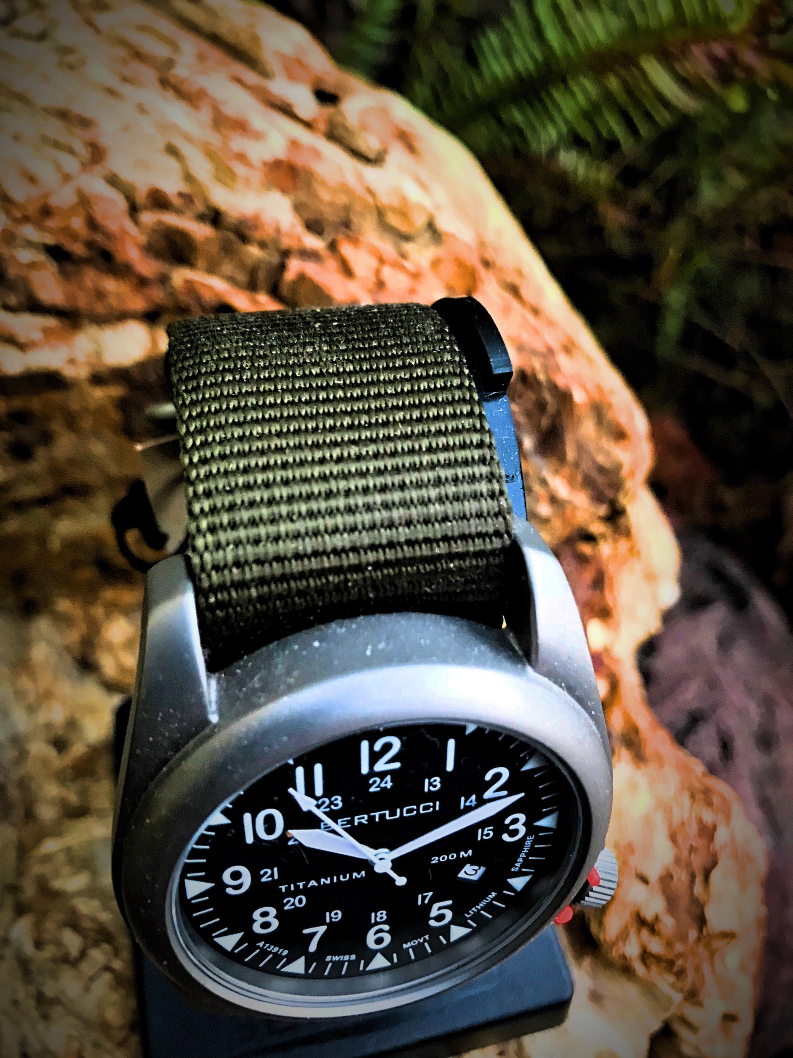 Bertucci A-4T Solar Super Yankee Black Dial Titanium Bezel W/ Defender ...