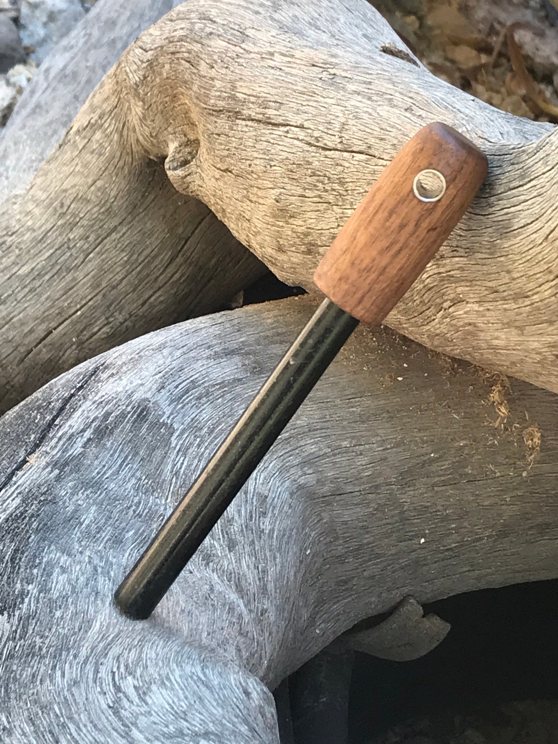 Handmade Solid Walnut Ferrocerium Rod with Round Handle and | Etsy