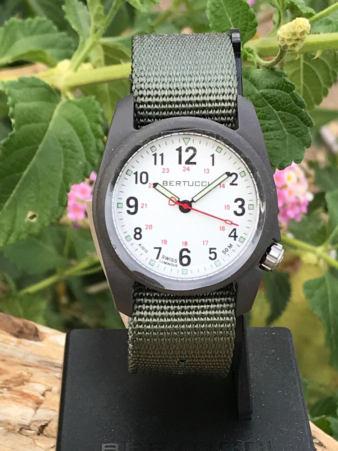 Bertucci DX3 Field Watch Brown Defender Drab Case W/ Olive Nylon Band ...