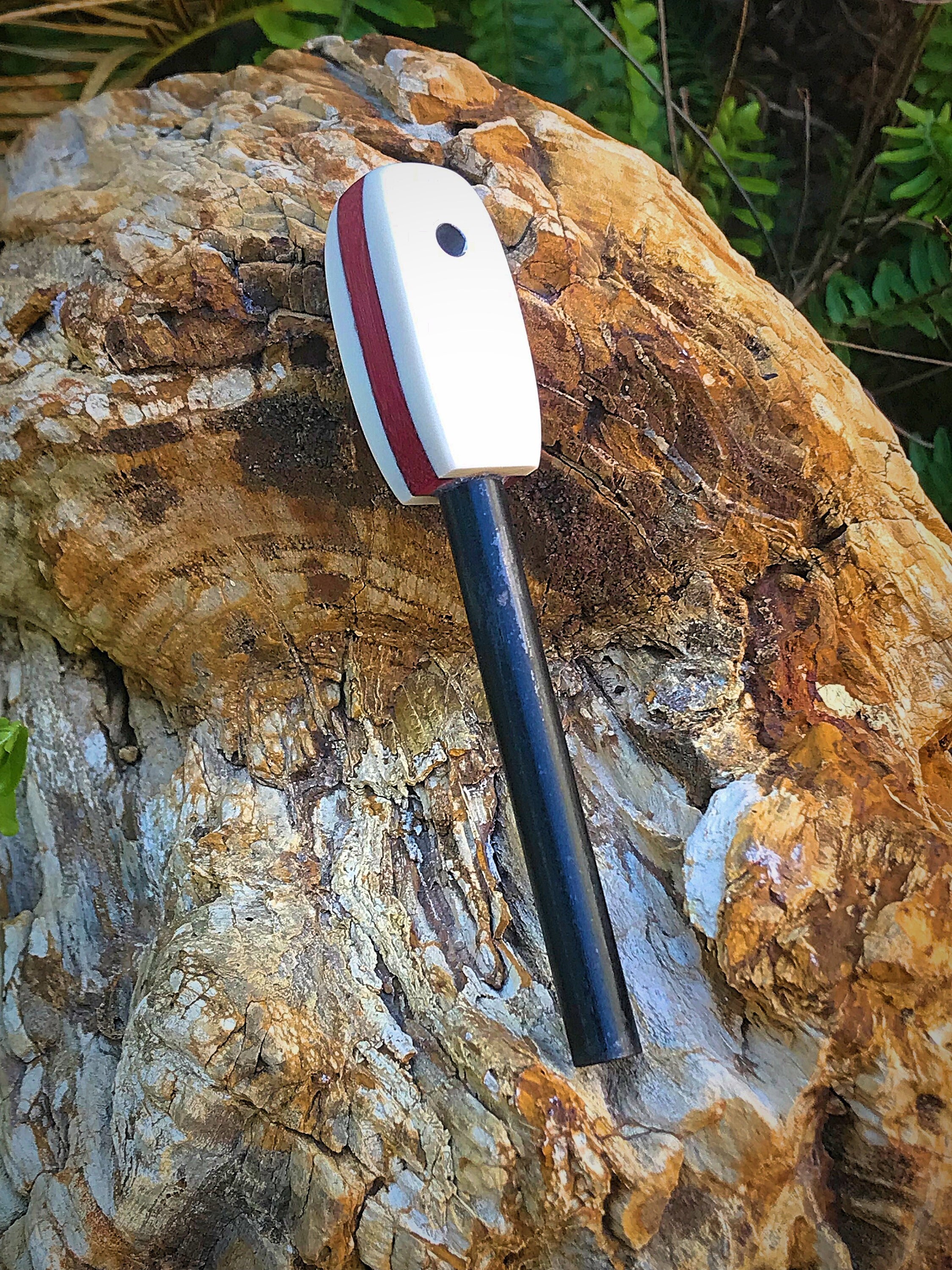 Handmade 3/8 Linen Micarta Red/white Ferro Rod - Etsy