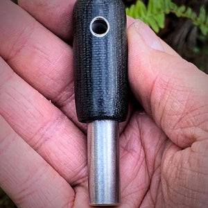 Pocket EDC Bit Driver Black Micarta Handle for Knife and Tool ...