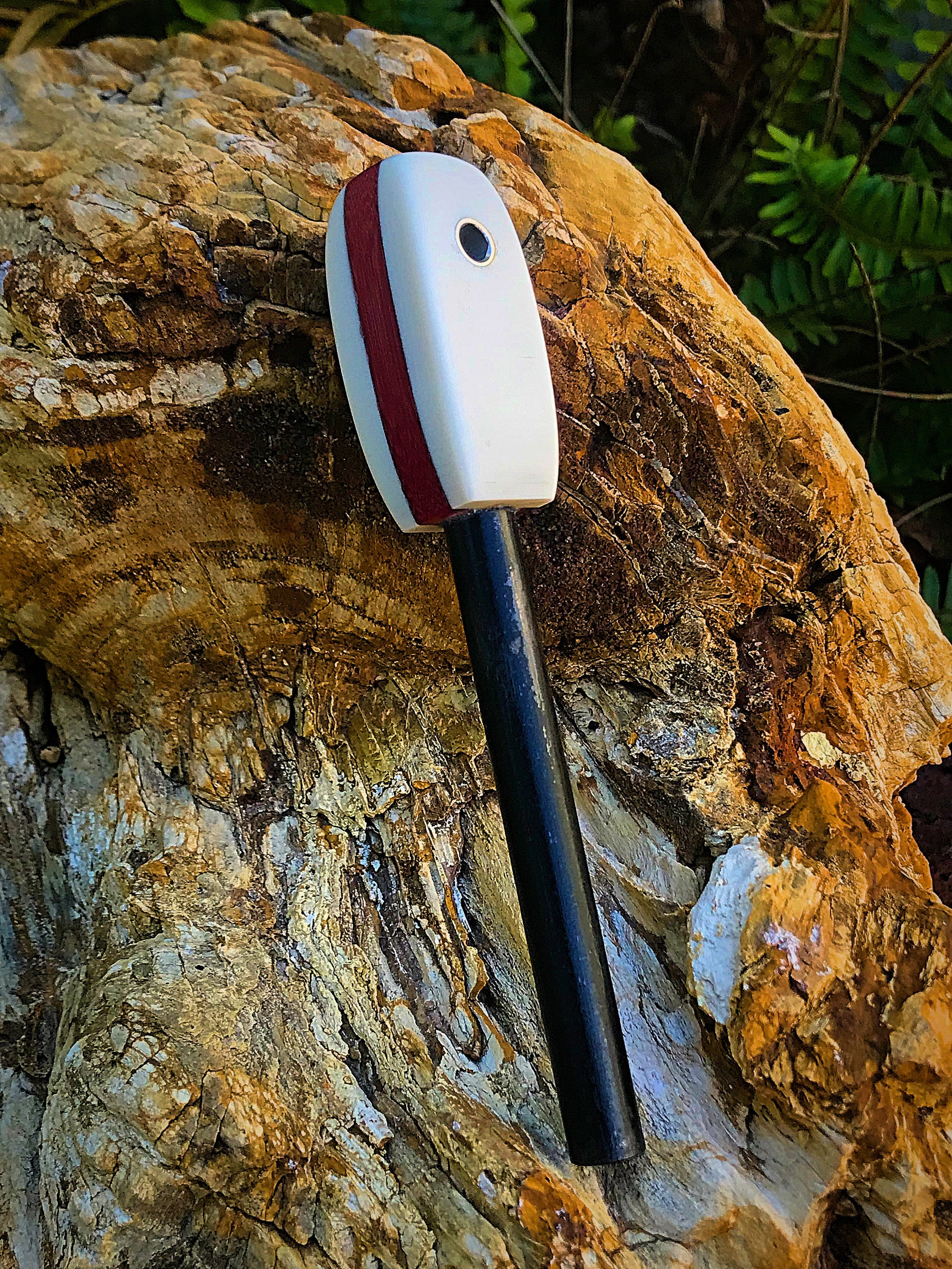 Handmade 3/8 Linen Micarta Red/white Ferro Rod | Etsy