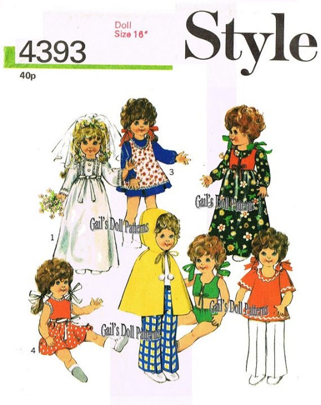 E641 PDF Vintage Hard to Find Wardrobe Pattern for 16" Dolls - Etsy