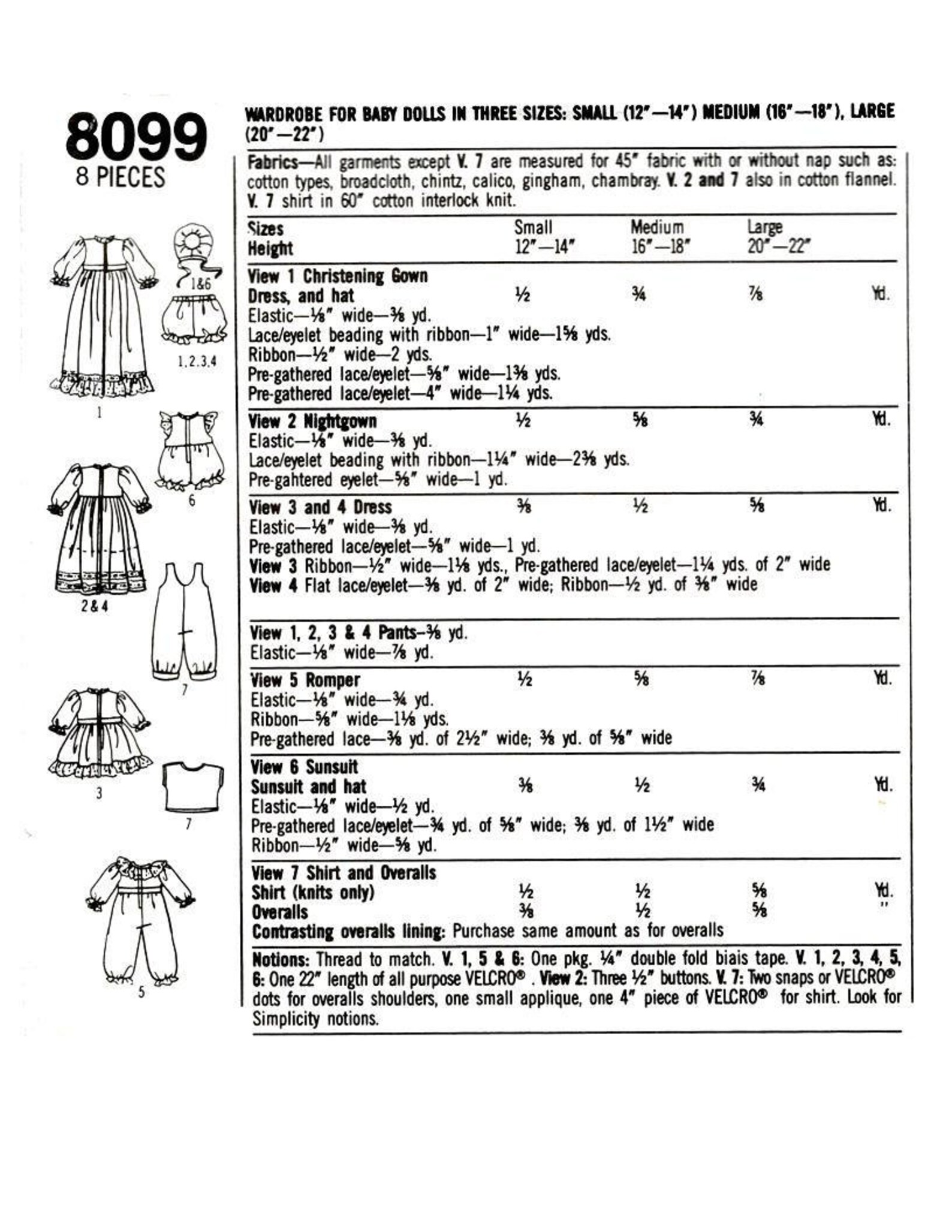 E831 Copy of Vintage Simplicity 8099 Pattern for Dolls Sized - Etsy