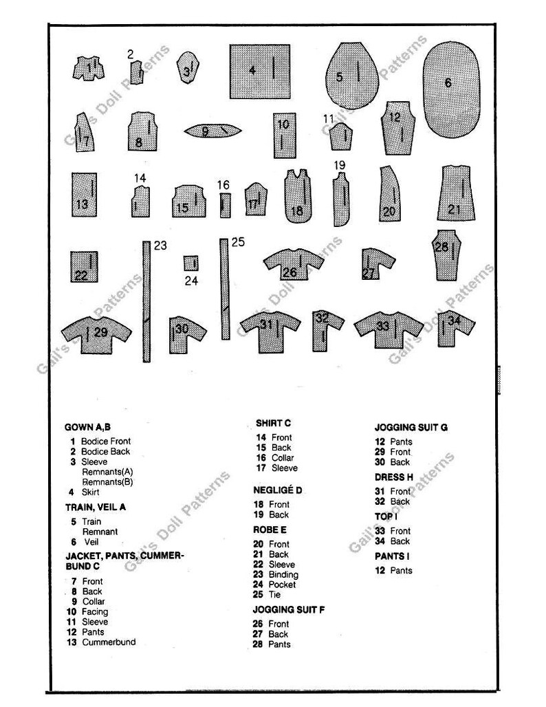 E838 Butterick 3569 Pattern to Fit Barbie Ken and Other - Etsy