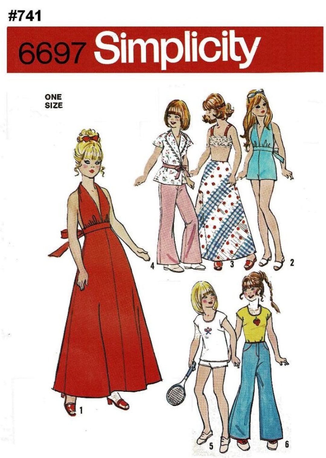 E741 Copy of Vintage 1974 Simplicity Pattern 6697 for Clothes to Fit 11 ...