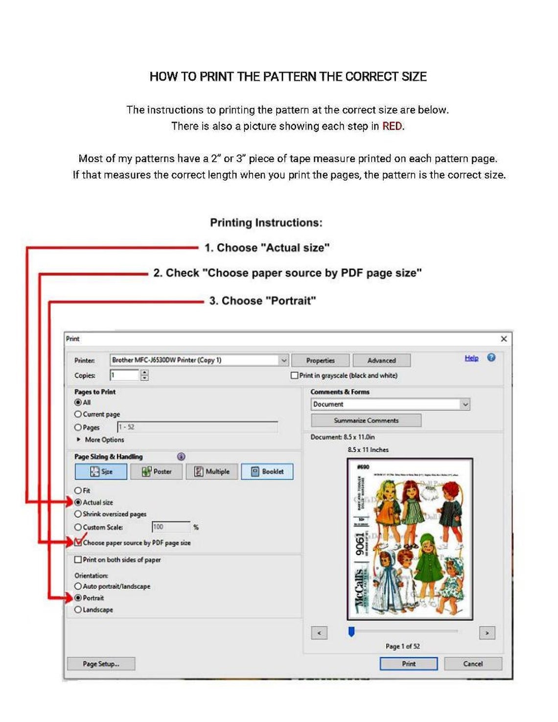 E833 PDF Instant Download Copy Butterick 6170 Doll Clothes - Etsy