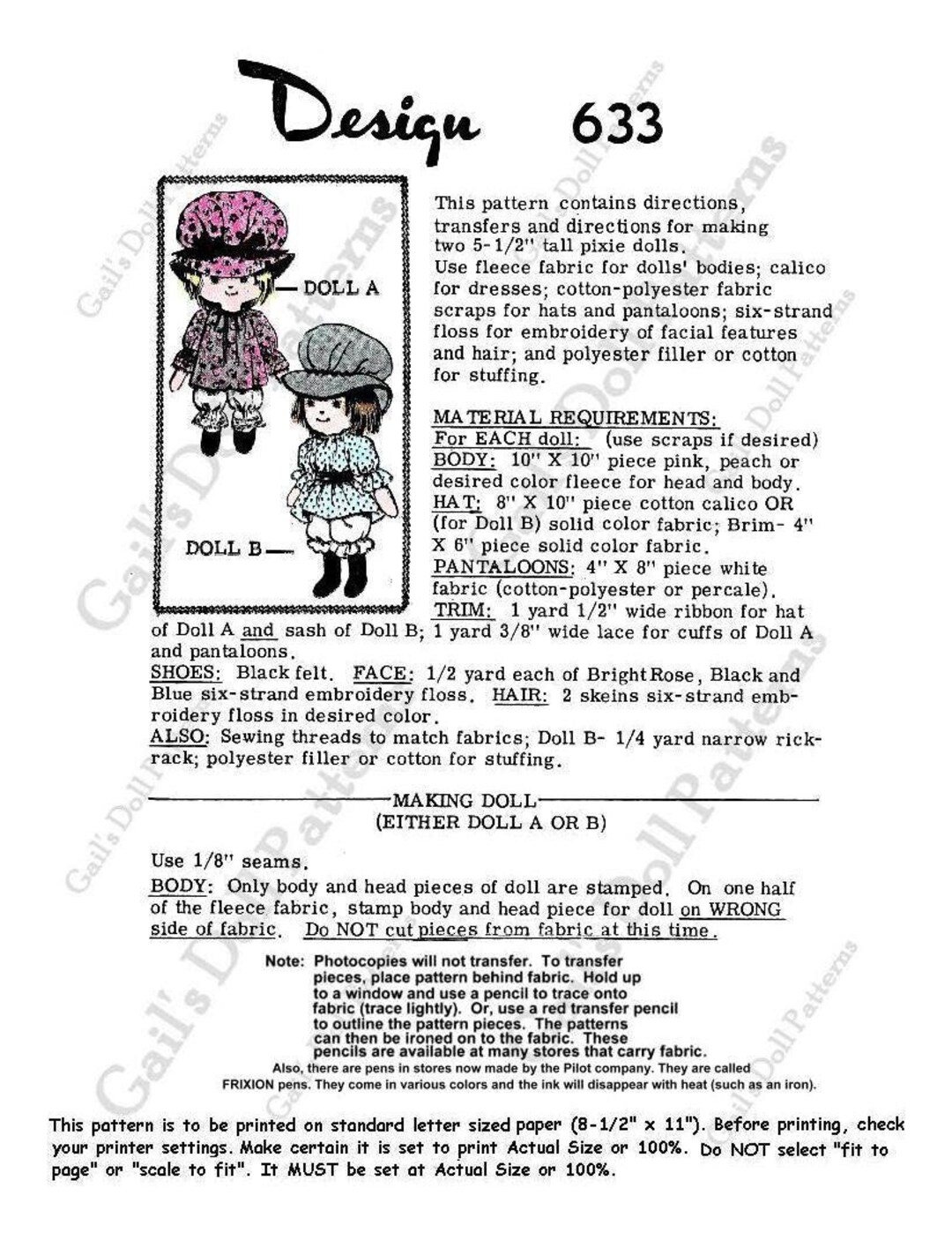 E199 Digital Download PDF of Design 633 Vintage Mail Order Pattern - Etsy