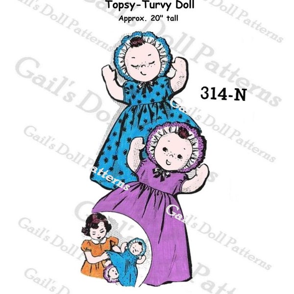 Topsy Turvy Doll - Etsy
