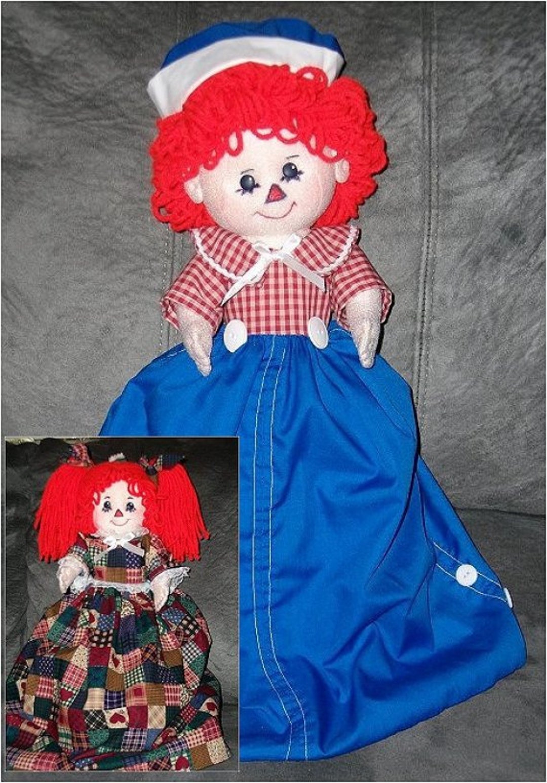 E521 PDF of 16" Raggedy Ann and Andy Topsy Turvy Pattern - Etsy