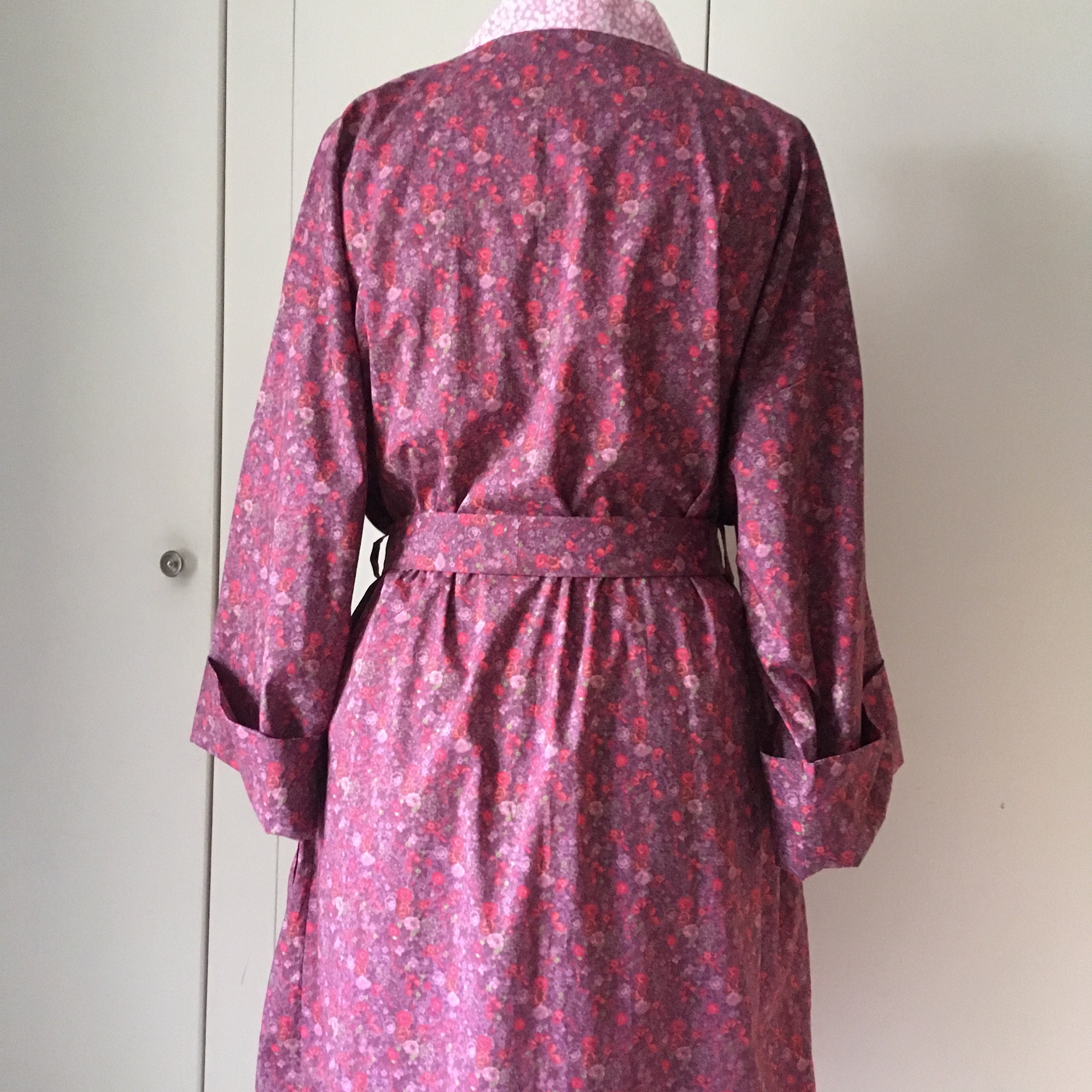 Liberty Print Cotton Women's Robe-pink/magenta Floral - Etsy UK