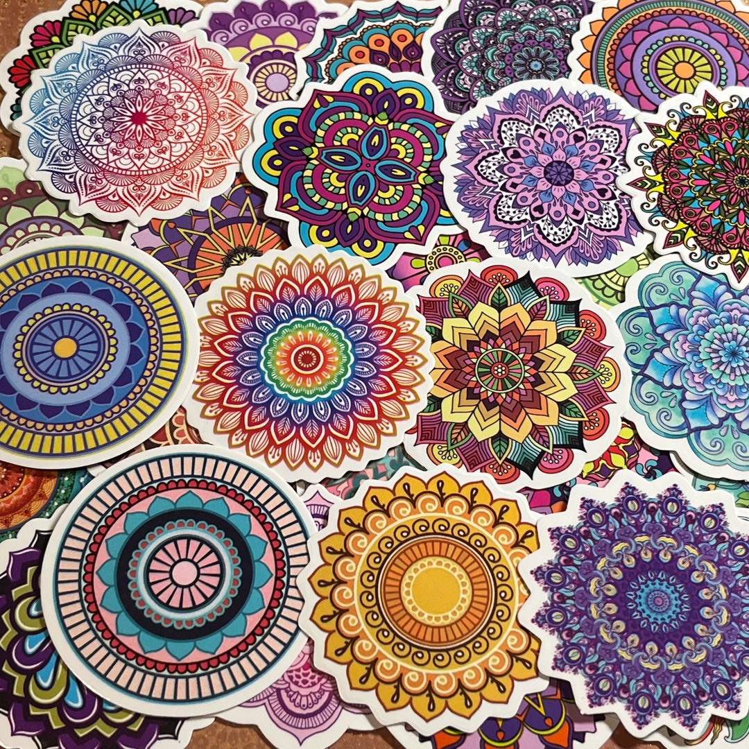 Mandala Laptop Stickers - Etsy