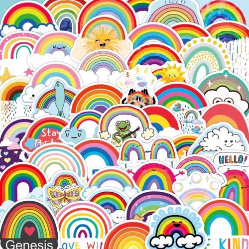 Rainbow Laptop Sticker Aesthetic Stickers Vinyl Laptop - Etsy