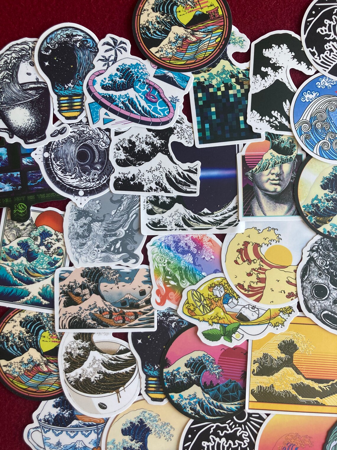 Ocean Waves Laptop Stickers | Etsy