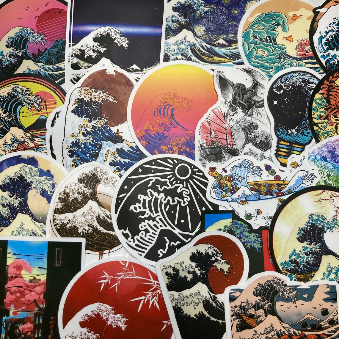 Ocean Waves Laptop Stickers | Etsy