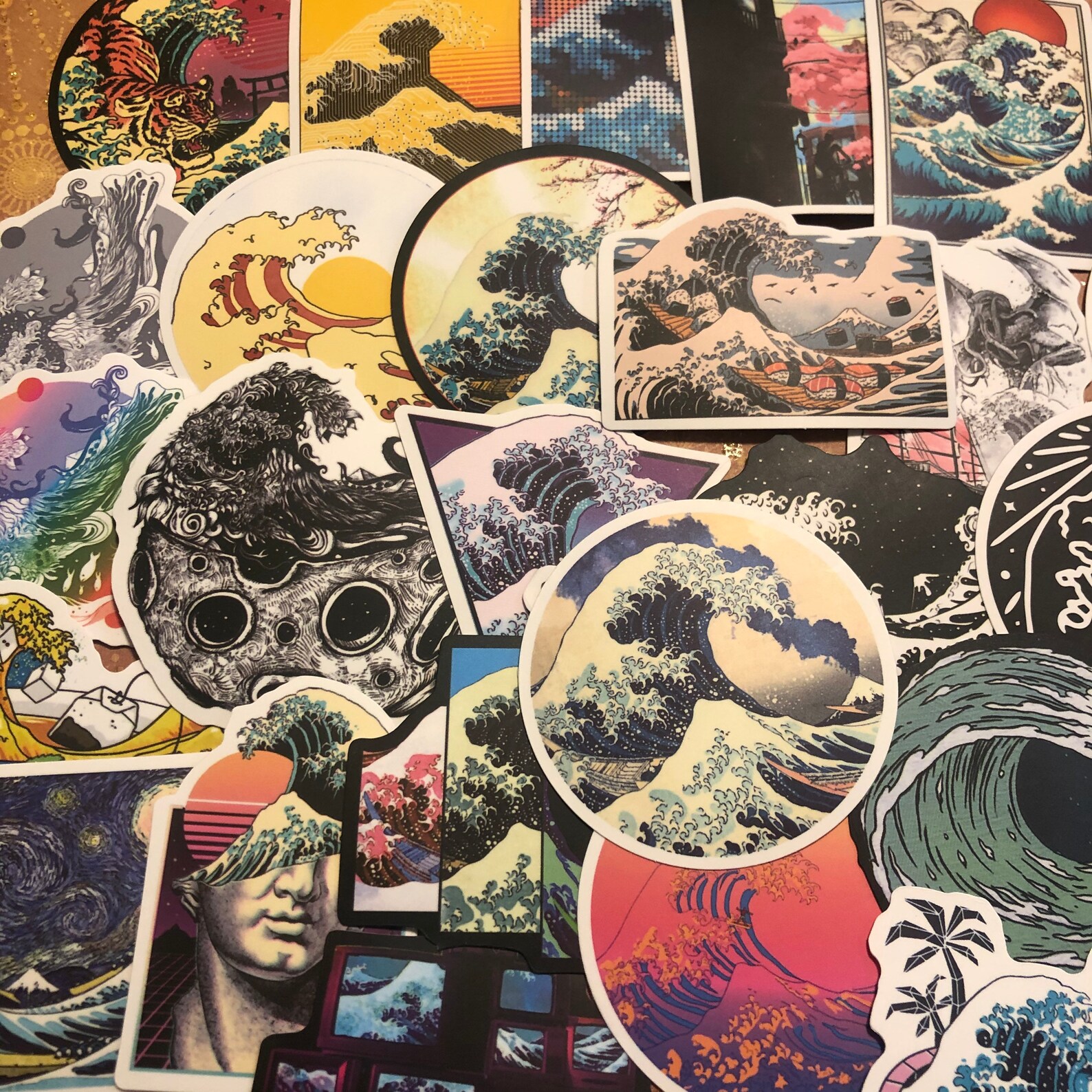 Ocean Waves Laptop Stickers | Etsy