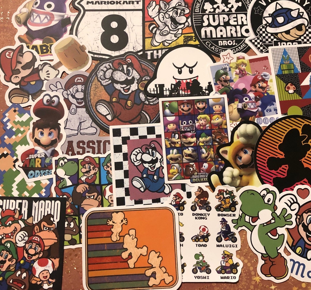 Super Mario Laptop Stickers - Etsy