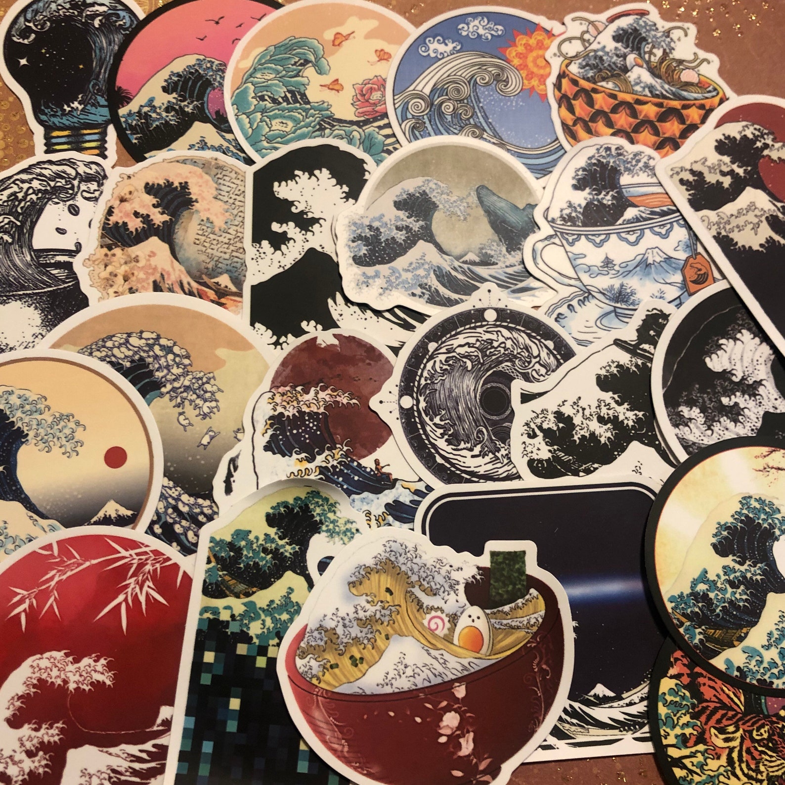 Ocean Waves Laptop Stickers | Etsy