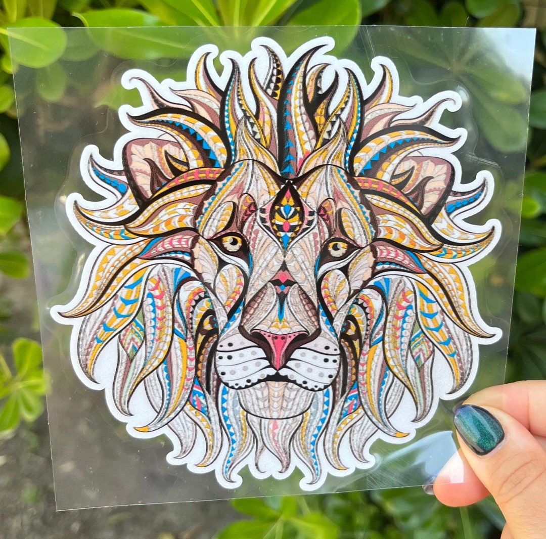 Trippy Lion Decal Sticker - Etsy