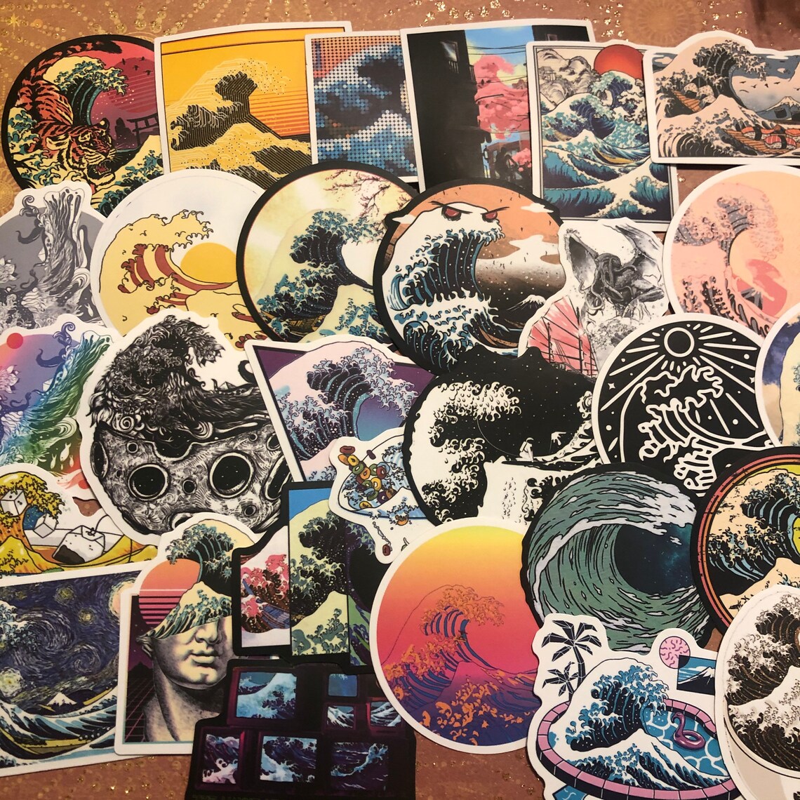 Ocean Waves Laptop Stickers | Etsy