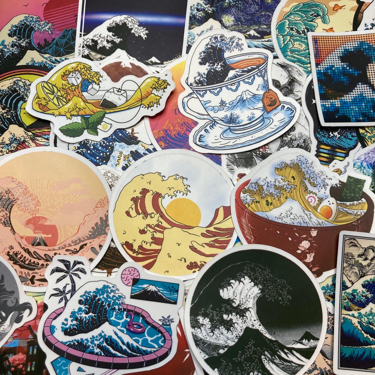 Ocean Waves Laptop Stickers | Etsy