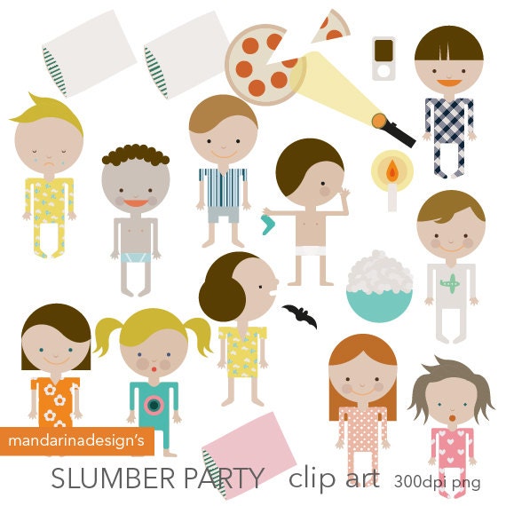 Clipart Pyjama Party Activities