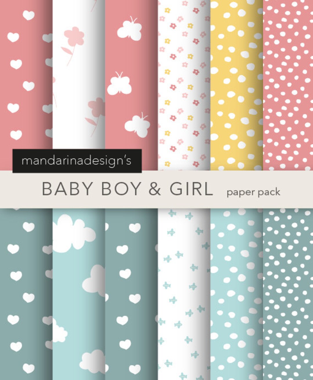 Printable Baby Shower Scrapbook Paper