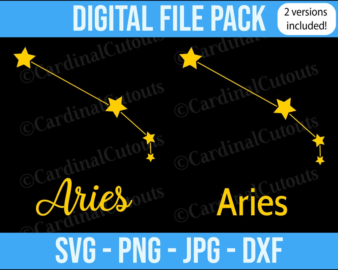 Aries Constellation - SVG, PNG, JPG, and Dxf Digital File Pack - Etsy