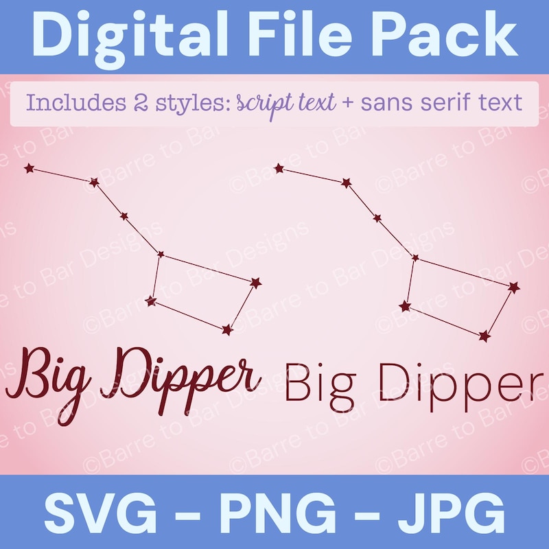 Star Map Big Dipper - Etsy