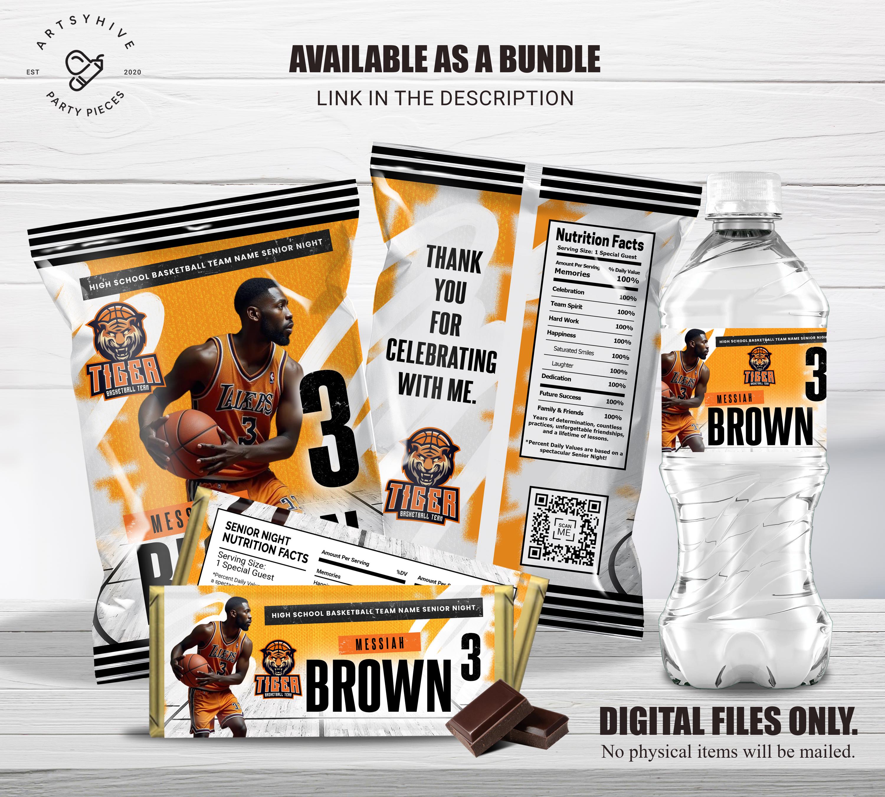 Senior Night Party Chip Bag Label, Digital Chip Bag, Senior Mens ...