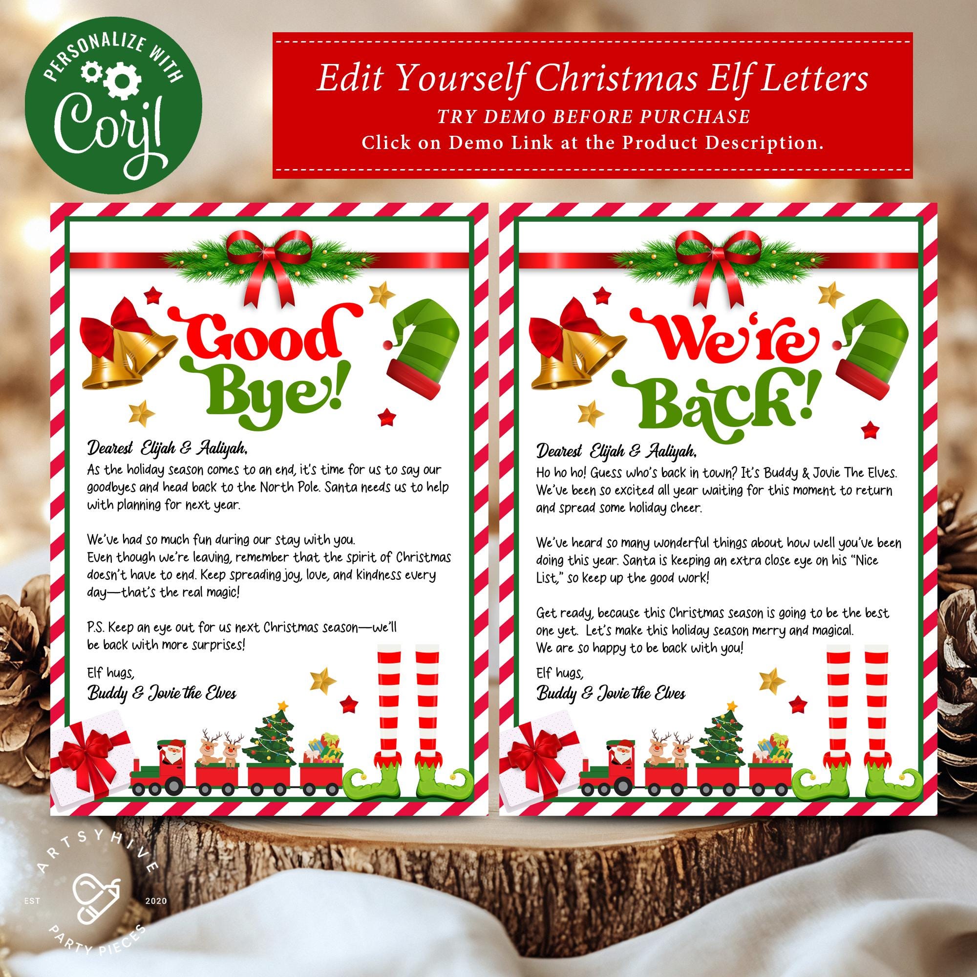 Elf Letters, Elf Arrival Letter, Goodbye Elf Letters, Editable Elf ...
