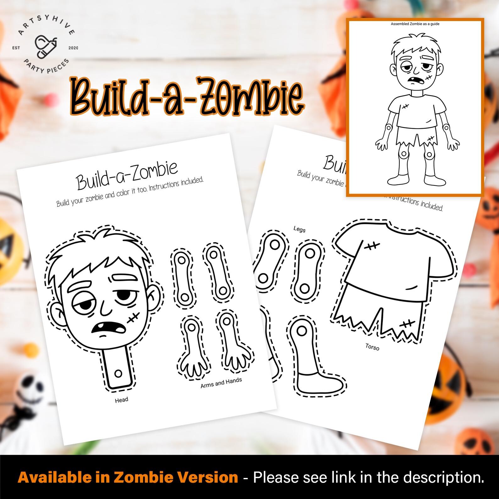 Build-a-mummy Halloween Craft | Printable Cut & Assemble Activity ...