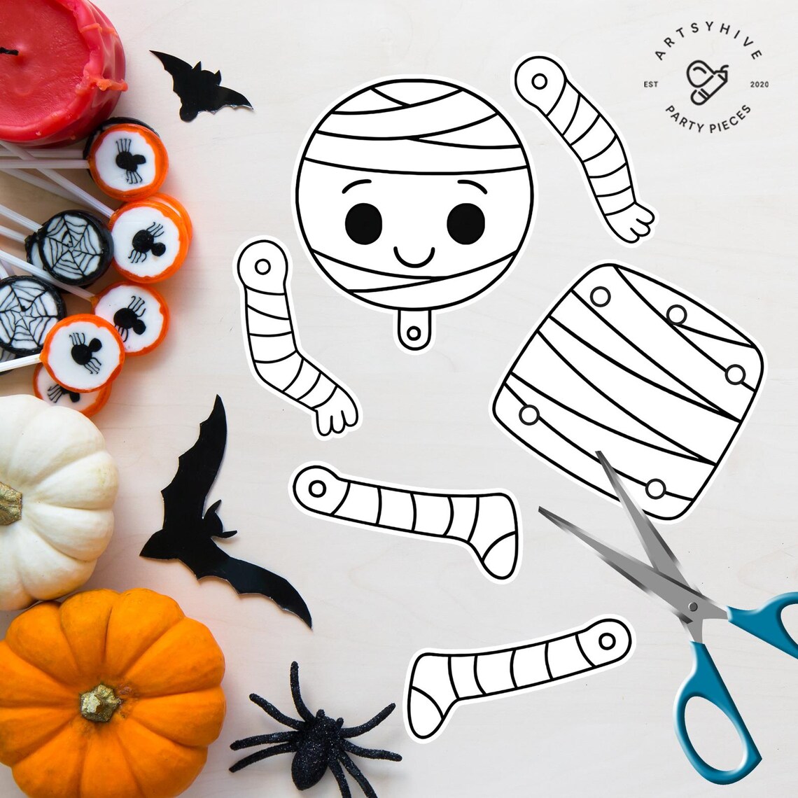 Build-a-mummy Halloween Craft | Printable Cut & Assemble Activity ...