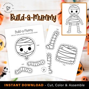 Build-a-mummy Halloween Craft | Printable Cut & Assemble Activity ...