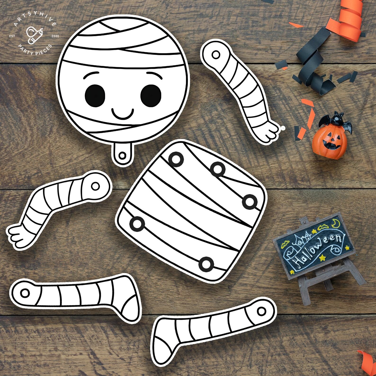 Build-a-mummy Halloween Craft | Printable Cut & Assemble Activity ...