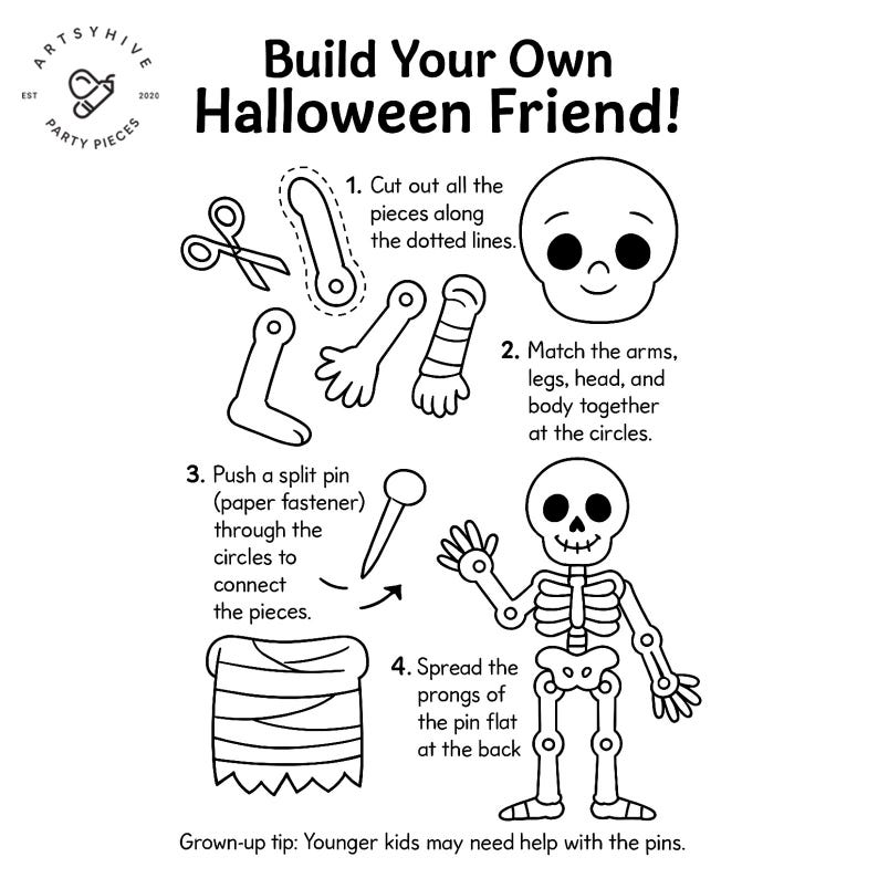 Build-a-mummy Halloween Craft | Printable Cut & Assemble Activity ...