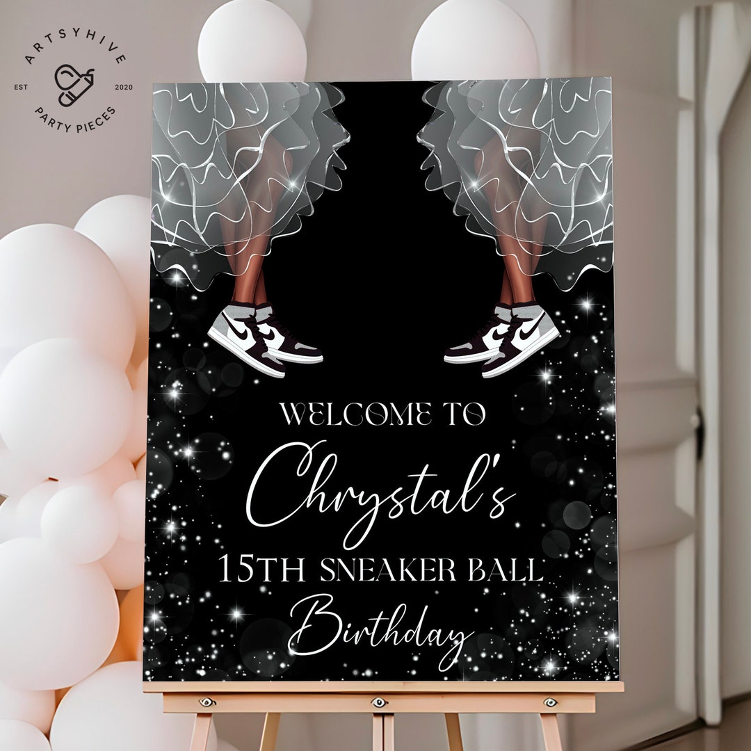 Sneaker Ball Welcome Sign, Sneaker Ball Birthday Welcome Sign, Sneaker ...