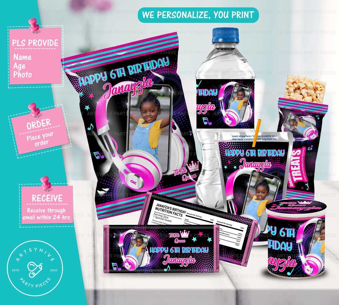 Musical Inspired Party Favors Set Dance and Music Birthday - Etsy