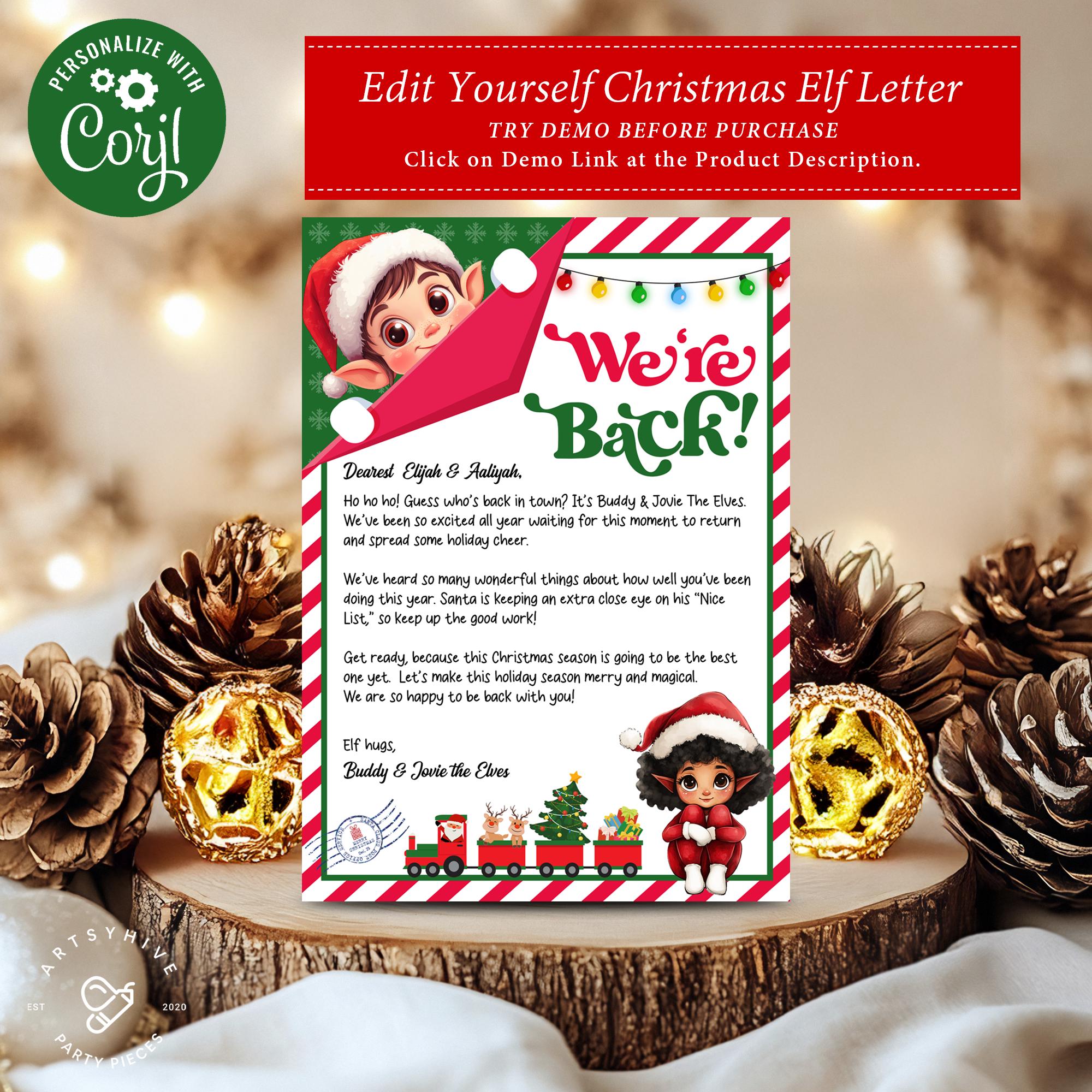 Elf Letters, Elf Arrival Letter, Editable Elf Letter, Welcome Letter ...