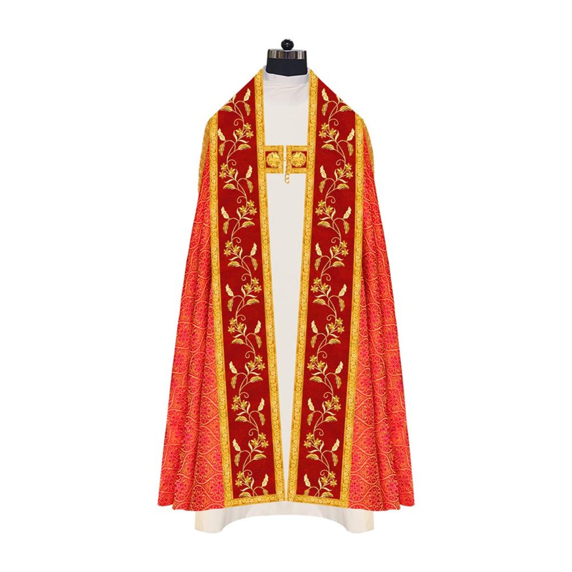 Catholic Roman Cope Vestment With Floral Embroidered Trims - Etsy