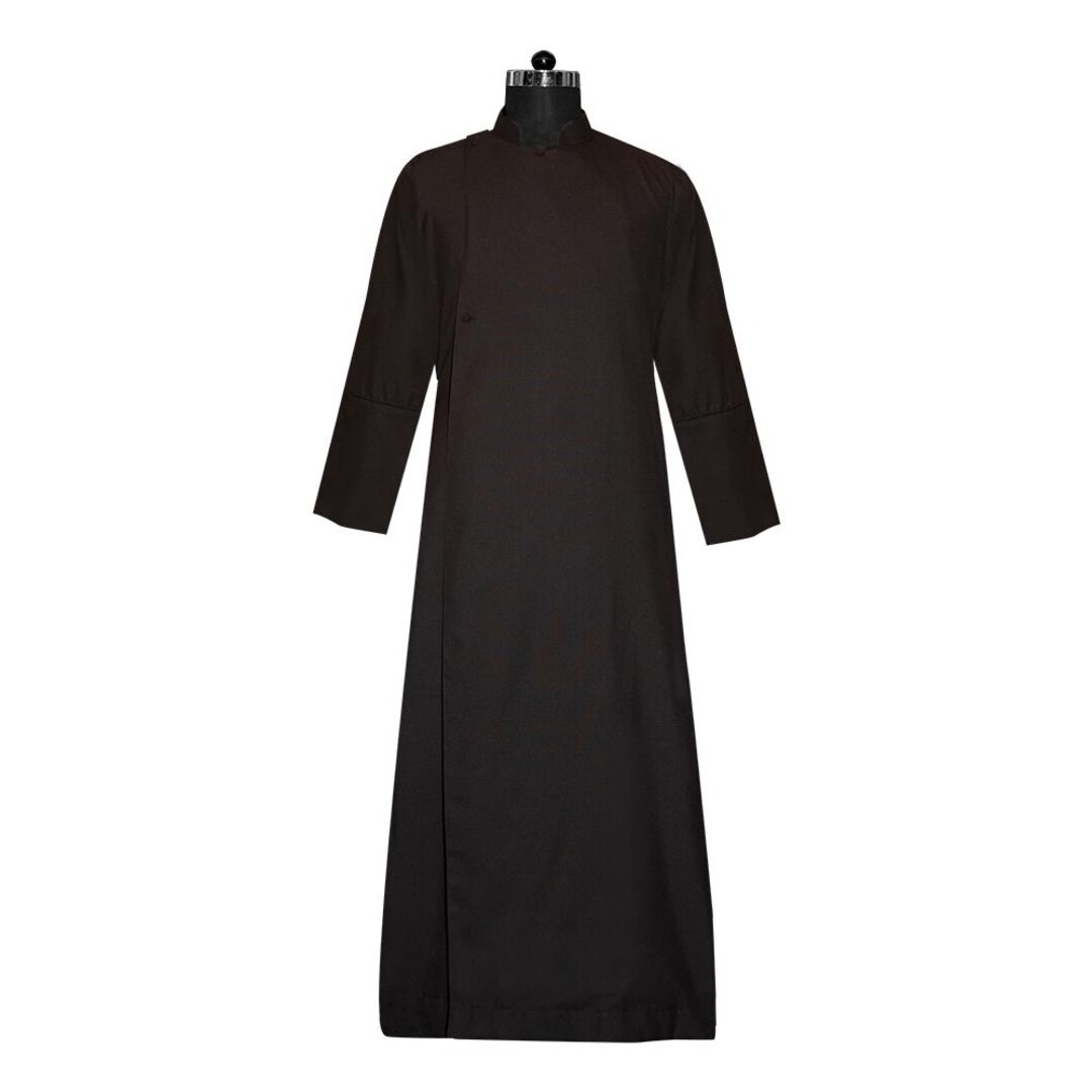 Double Breasted Anglican Cassock With Rabat Collar - Black - Etsy