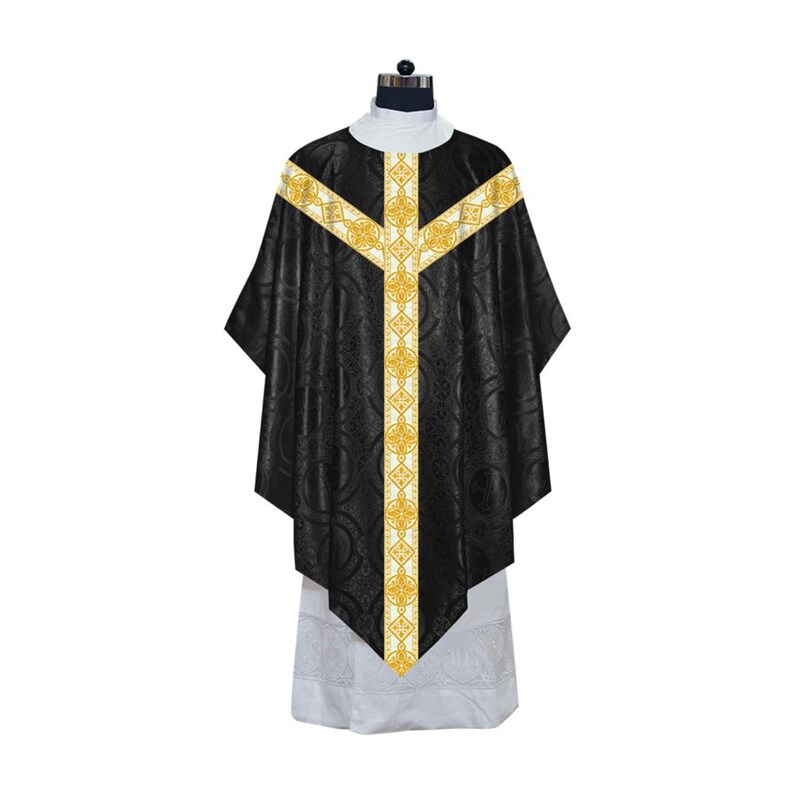 Black Pugin Style Chasuble - Liturgical Vestment - Etsy
